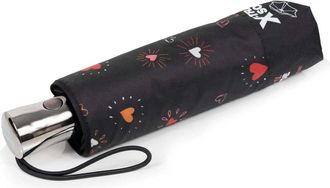 Isotoner Parapluie X-TRA SOLIDE ALPHA 28 cm Coeur Rouge