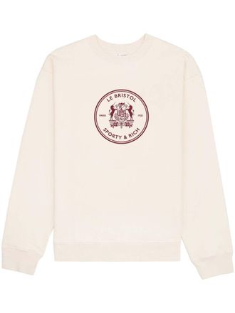 Sporty & Rich sweat Bristol Crest - Tons neutres