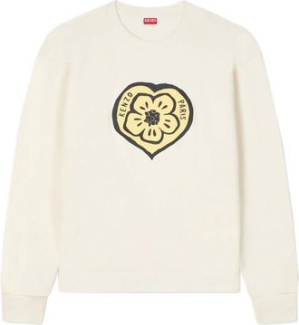 Kenzo Homme, Sweatshirts et sweats &agrave; capuche, Blanc, Taille: S Boke Heart SweaT-shirt