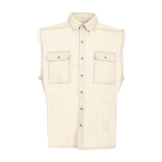 Rick Owens &Auml;rmelloses Shirt - - Shirts - Herren - Beige - M