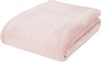 Catherine Lansfield Raschel Velvet Touch Überwurf, extragroß, 200 x 240 cm, Blush Pink