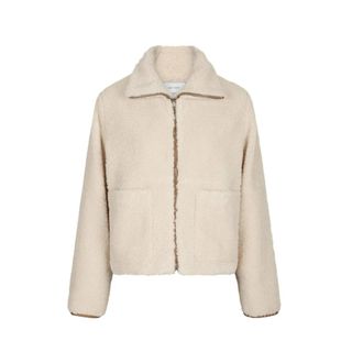 Neo Noir Ivory Teddy Jacke mit Rei&szlig;verschluss - - Jackets - Damen - Beige - XL