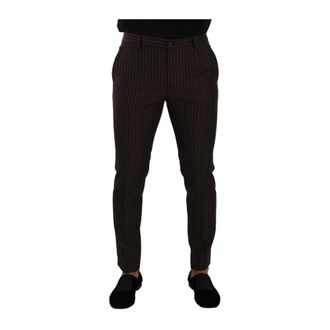 Dolce & Gabbana Homme, Pantalons, Brun, Taille: M Pantalon Slim-fit