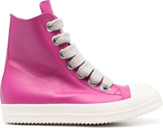 Rick Owens High-Top-Sneakers mit Rei&szlig;verschluss - Rosa