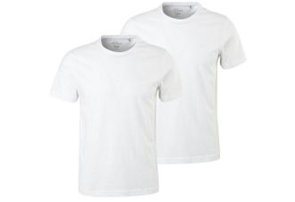 s.Oliver T-Shirt Casual (2-tlg) mit Logo, schlicht, unifarben, Basic, moderner Look im 2er Pack