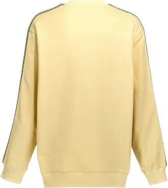 Lanvin Logo-Embroidered Curb-Trim Sweatshirt - Yellow