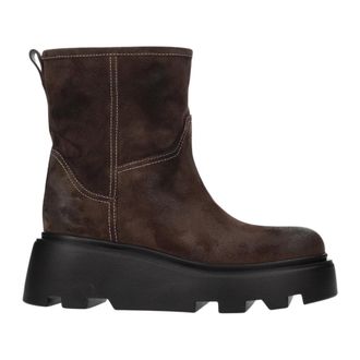 Premiata Bottine en cuir refendu - Femme - Chaussures - Brun - Taille: 36 EU