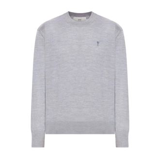 Ami Rundhals-Strickware - - Knitwear - Herren - Grau - XS
