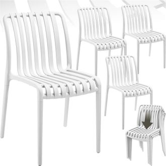 TecTake Chaises de jardin alcudia r&eacute;sistantes aux intemp&eacute;ries et empilables