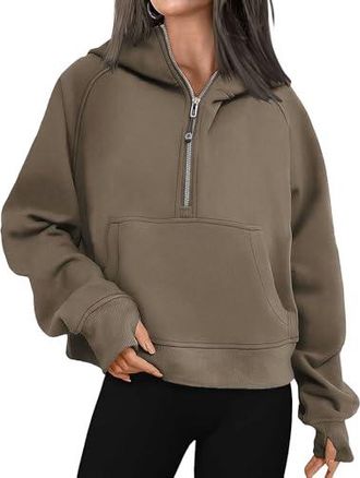 Generic Sweat &agrave; Capuche Femme, Polaire, Tenues dautomne, v&ecirc;tements de Sport, Sweat Shirts, Style ann&eacute;es 2000, Vestes zipp&eacute;es dhiver, Coupe Oversize, Couleur c
