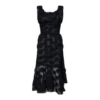 Vivienne Westwood Ginnie Frill Dress - - Dresses - Damen - Schwarzk - XL