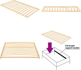 vidaXL Vidaxl - Lattenrost mit 13 Latten 100x200 cm - Holz Lattenrost - Lattenrost Buche - Lattenrost 100x200 - Bettrahmen - Lattenrost Mit Gummi - Home &
