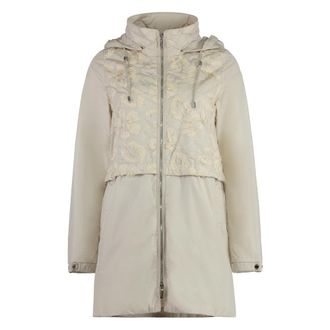 Moorer Blumen bestickte Kapuzenjacke - - Coats - Damen - Beige - XS