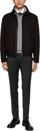 Brioni Homme, Vestes, Violet, Taille: XL Bomber Jacket