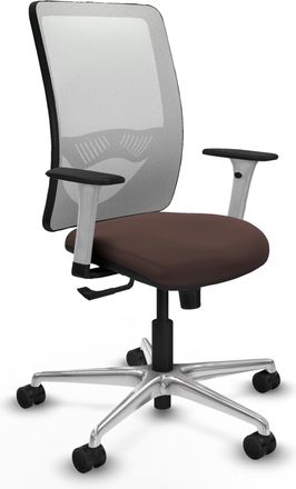 Piqueras y Crespo Drehstuhl f&uuml;r den Schreibtisch Zulema mit wei&szlig;en und schwarzen Armlehnen, h&ouml;henverstellbare Lendenwirbelst&uuml;tze, ausgestattet mit 3 Positionen, Wei&szlig;/Du