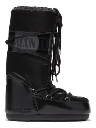 Moon Boot Icon Glance Winter Stiefel Black Gr. 42-44 Winterstiefel mit Satin-Finish