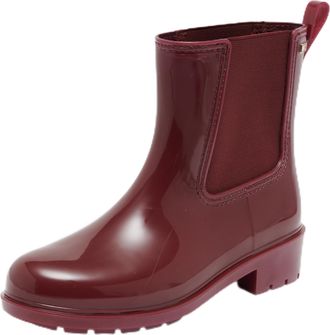 Tommy Hilfiger Damen Gummistiefel Flag Rainboot Rutschfest, Rot (Deep Rouge), 39
