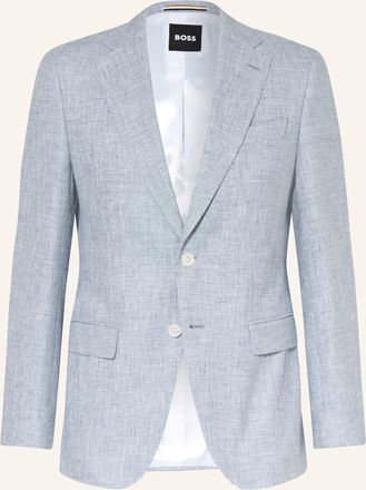 HUGO BOSS Sakko Hutson Regular Fit Mit Leinen blau