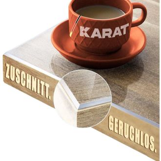 Floordirekt Floordirekt - Tischfolie transparent mattiert mit abgeschrägter Kante Imperial 90 x 150 cm