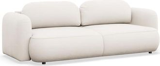 Selsey Sofa mit Schlaffunktion und Bettkasten 253 x 110 cm Creme Chenille - Schlafsofa & Couch mit DL-Automatik, gro&szlig;e Schlafcouch 165x205 cm, 3-Sitzer Sofa 