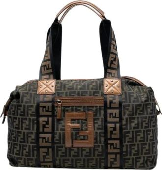 Fendi unisex, Pre-owned, Brun, Taille: ONE Size Sac de voyage en toile Pre-owned