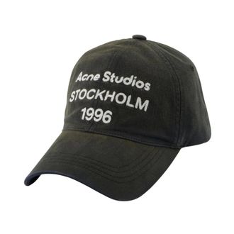 Acne Studios unisex, Accessoires, Noir, Taille: ONE Size Logo Cap