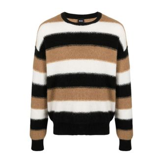 HUGO BOSS Gestreifter Rundhalsausschnitt Maximos - - Knitwear - Herren - Mehrfarbig - L