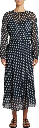 Pennyblack Femme, Robes, Bleu, Taille: 38 FR Midi Georgette Dress