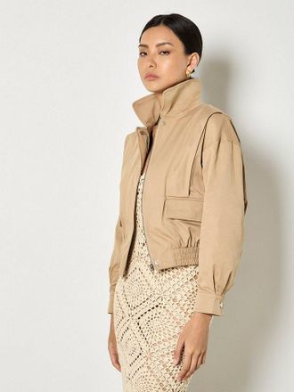 Apricot Kurzjacke Bomberjacke mit Falten