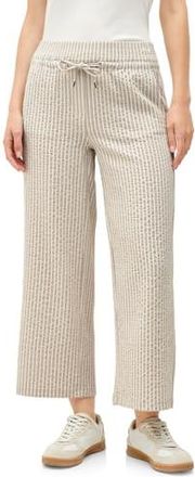 Cecil B379446 Pantalon en Seersucker rayé, Beige nacré, XL / 26L Femmes