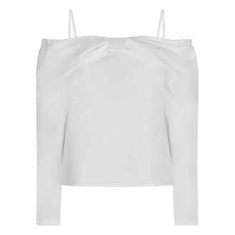 Nina Ricci Off-Shoulder Top mit Schleife - - Tops - Damen - Wei&szlig; - M