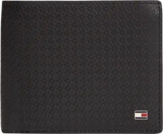 Tommy Hilfiger Herren Th Emboss Cc and Coin Am0am14242 Faltbare Brieftasche, Black (Black)