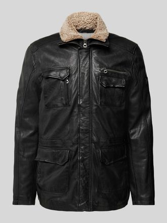 Gipsy Lederjacke mit Pattentaschen Modell JAEFF