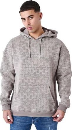 Project X Paris Sweat &agrave; Capuche All Over Labyrinthe Taupe XL