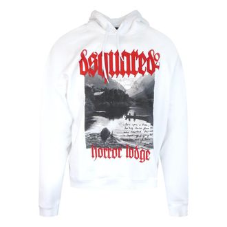 Dsquared2 Hoodie Mit Grafikprint, Wei&szlig;