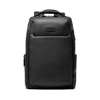 Piquadro Personalizable travel backpack for laptop 14 - - Bags - Herren - Schwarzk - ONE SIZE