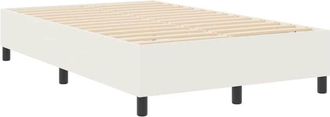 vidaXL Boxspringbett Creme 120 x 200 cm Cordstoff Vidaxl
