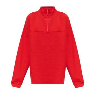 Jacquemus Cotton Turtleneck Rond Carr&eacute; - - Sweatshirts & Hoodies - Herren - Rot - XS
