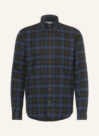Eton Flanellhemd Casual Fit blau