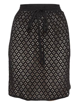 See By Chloé jupe en dentelle à motif géométrique - Noir