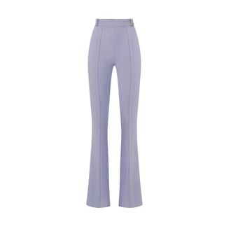 Elisabetta Franchi Logo Charm Pants - - Trousers - Damen - Lila - L
