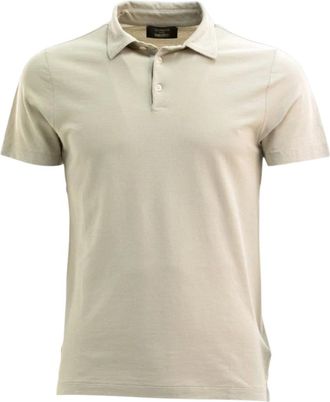 Zanone Homme, Tops, Beige, Taille: M Polo MC