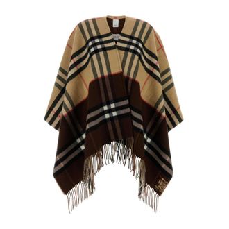 Burberry Bestickte Kaschmir-Mischung Reversible Cape - - Jackets - Damen - Mehrfarbig - ONE SIZE