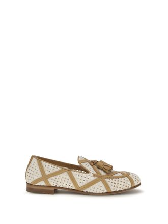 Fratelli Rossetti Womens Loafers Brera Ivory Linen