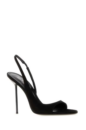 PARIS TEXAS Womens Black Suede Lidia Sandals Scarpe Con Tacco High Heel Shoes