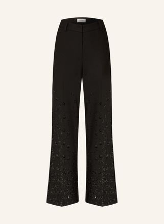 ottod'Ame Ottodame Marlenehose Mit Schmucksteinen rot