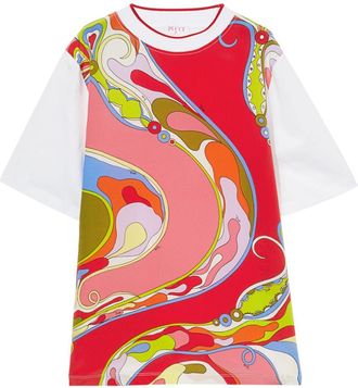 Pucci t-shirt à imprimé Orchidée - Blanc