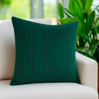 Heimtexland Cozy Kord Kissenbezug Kuschelkissen weich und flauschig Sofakissen Cord Dekokissen 45x45 cm Deko Geschenkidee Einzug Kissenh&uuml;lle Typ767 Waldgr&uuml;n