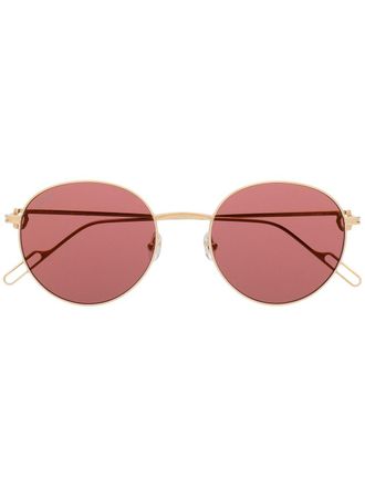 Cartier lunettes de soleil &agrave; monture ronde - Or