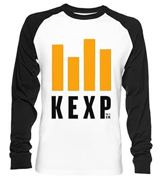 Vendax Special Edition Kexp Design Unisex Baseball T-Shirt Manches Longues Homme Femme Blanc Noir